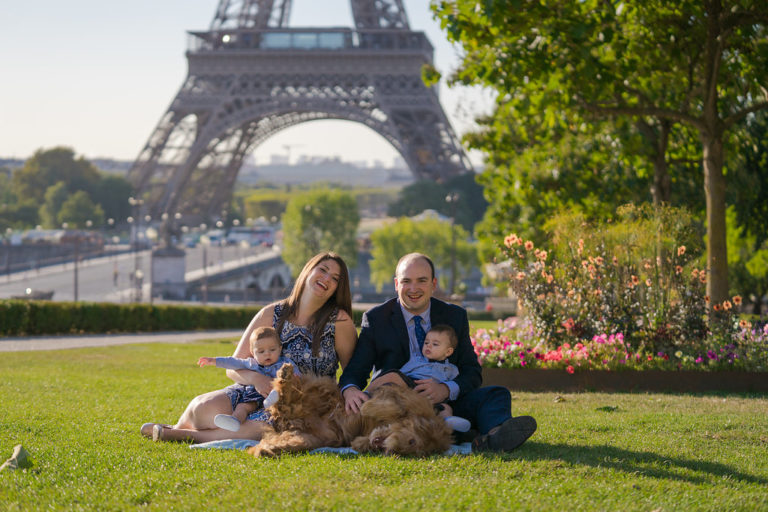 Trocadero Family Photo Session, pup included! - Pictours™ Paris Photography